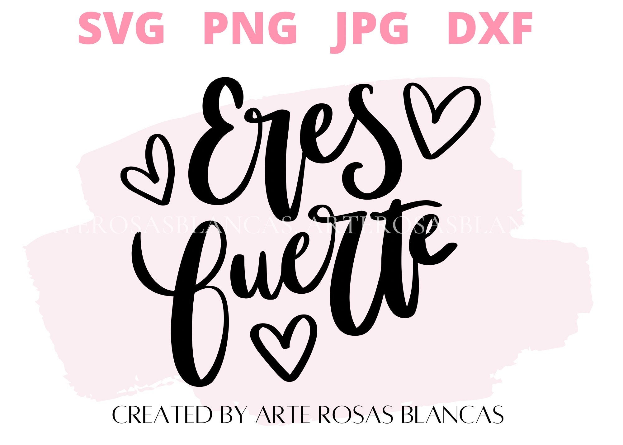 Eres Fuerte svg Mensajes Positivos svg Spanish svg - Etsy España