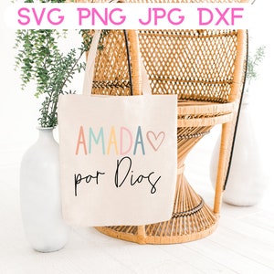 Amada Por Dios Svg | Frases Cristianas Svg | Frases Positivas Svg | Frases Cristianas En Espanol ...