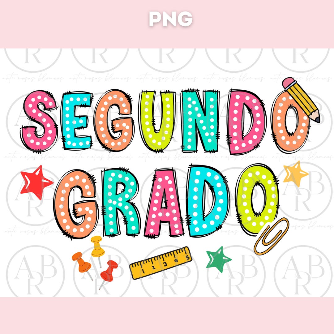 Segundo Grado Png | Sublimacion En Espanol Png | Escolar Png | Espanol ...
