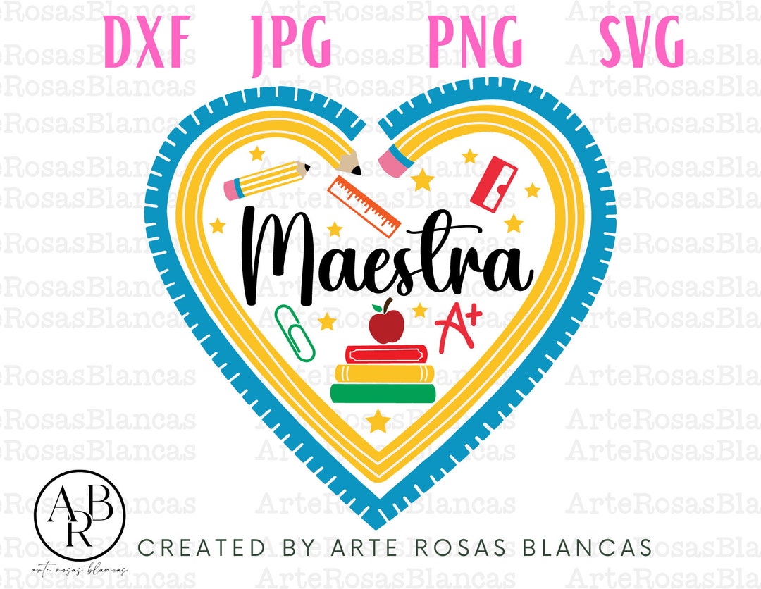 Maestra svg / Spanish Teacher svg / Vectores de Maestra en Espanol ...