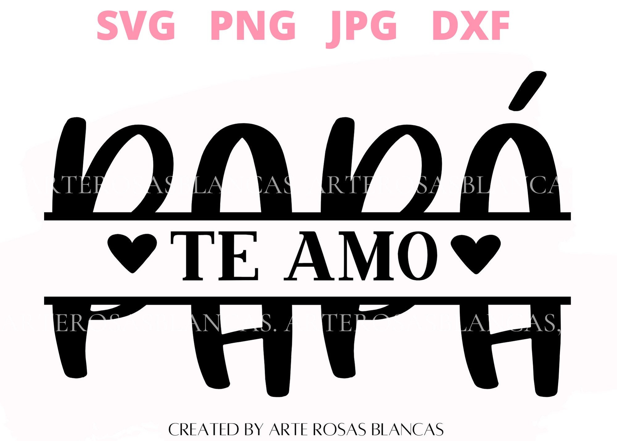 Te Amo Papa svg / Dia de los Padres svg / Spanish svg / Papa - Etsy España