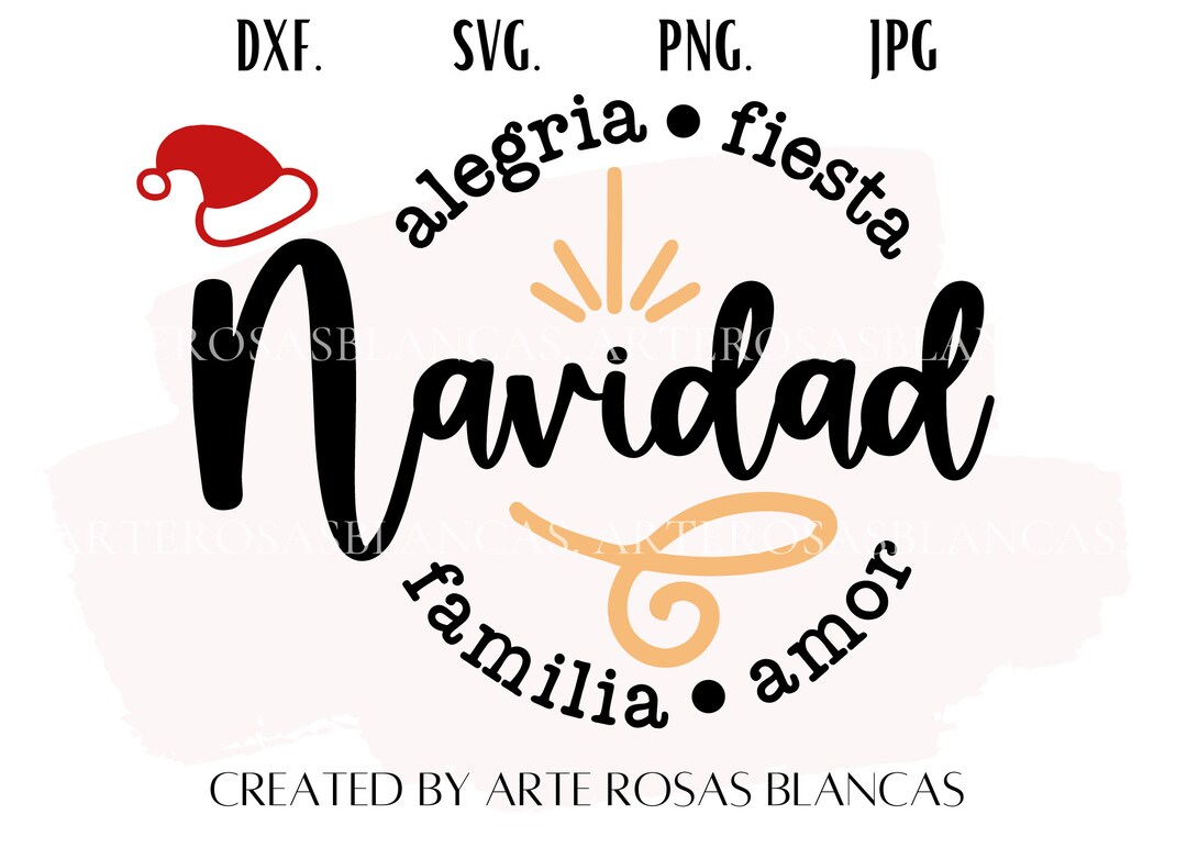 Navidad Svg | Feliz Navidad Svg | Spanish Svg | Spanish Christmas Svg ...