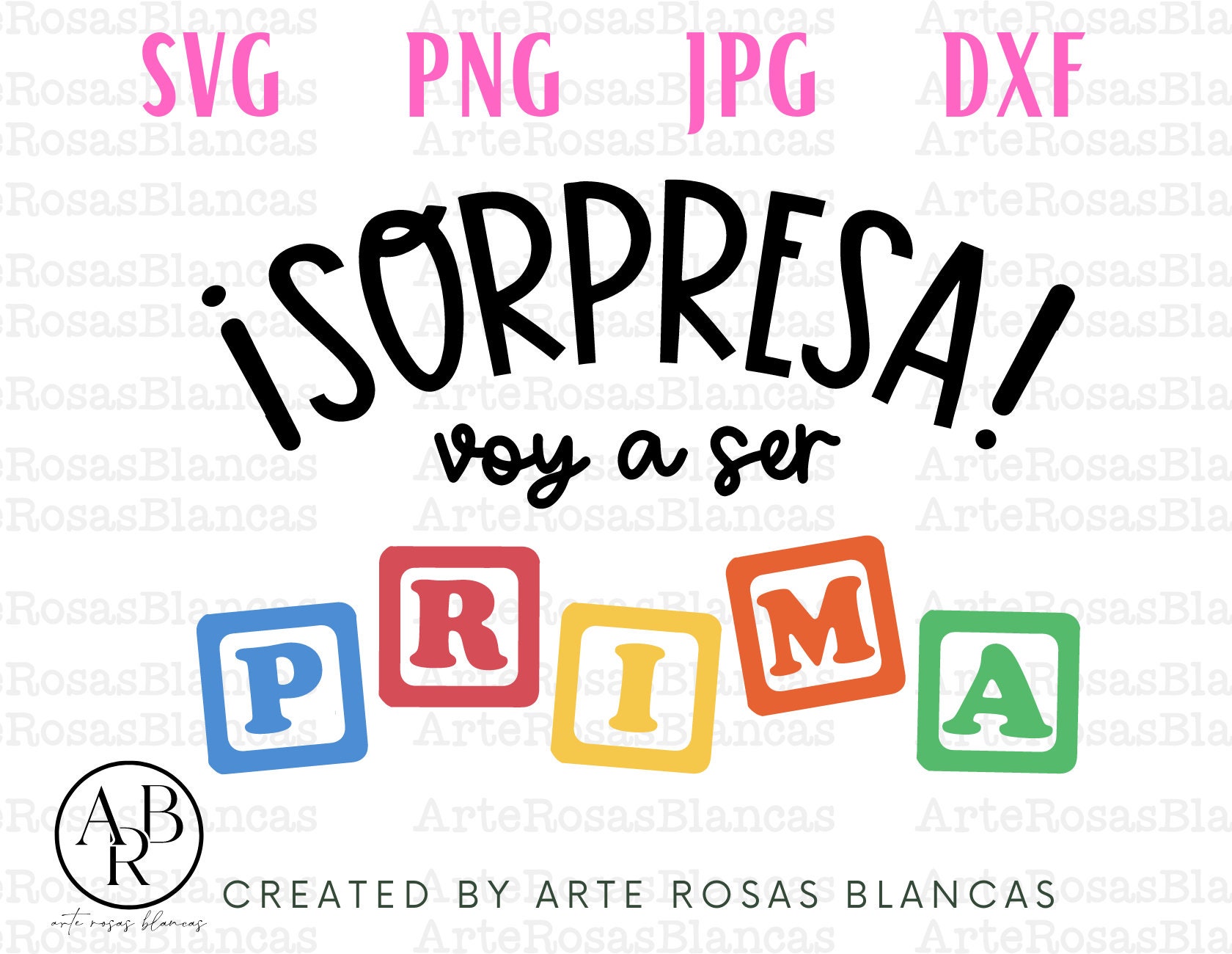 Sorpresa Voy A Ser Prima svg / Español svg / Nuevo Bebé SVG / Bebe svg ...