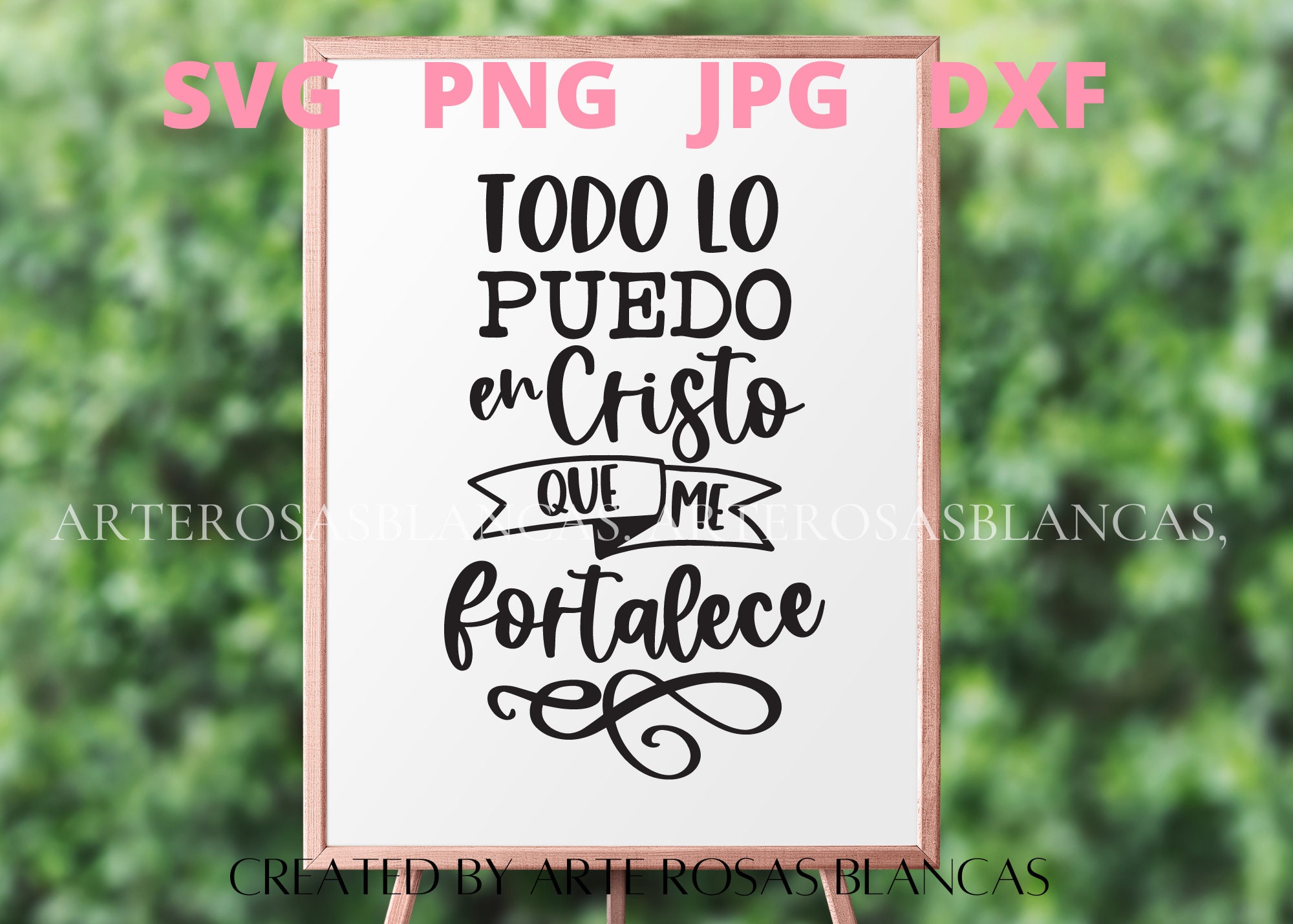 Todo Lo Puedo En Cristo Que Me Fortalece Svg | Spanish Svg | SVG ...