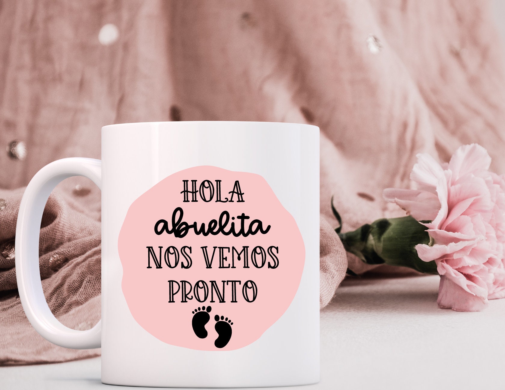 Hola Abuelita Nos Vemos Pronto Svg | Spanish Baby Svg | Anuncio De Bebe ...