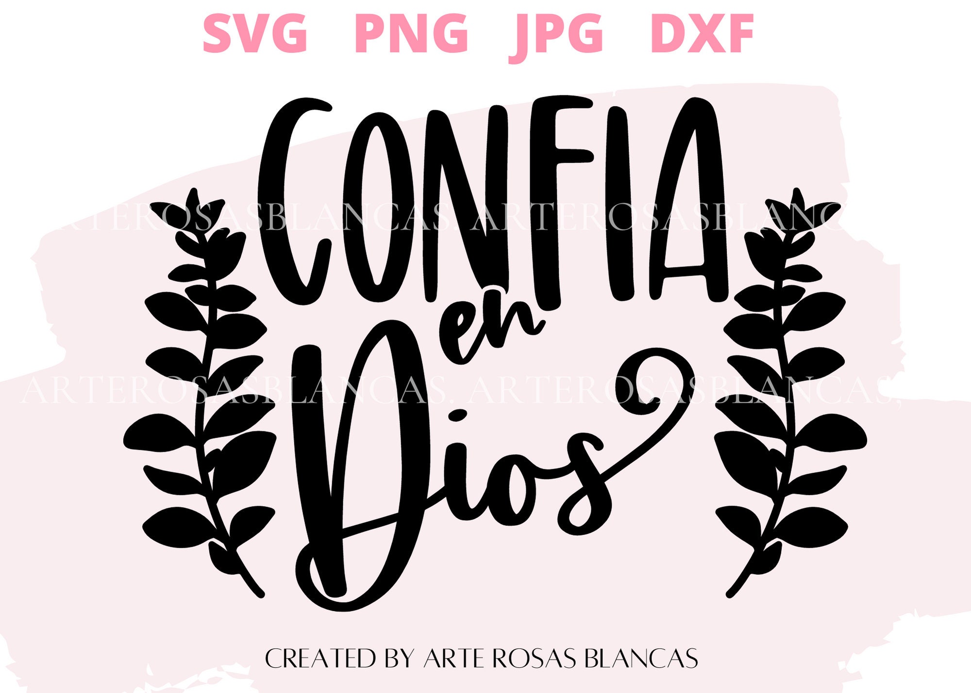 Confia en Dios svg Frases Religiosas svg Frases Cristianas - Etsy México