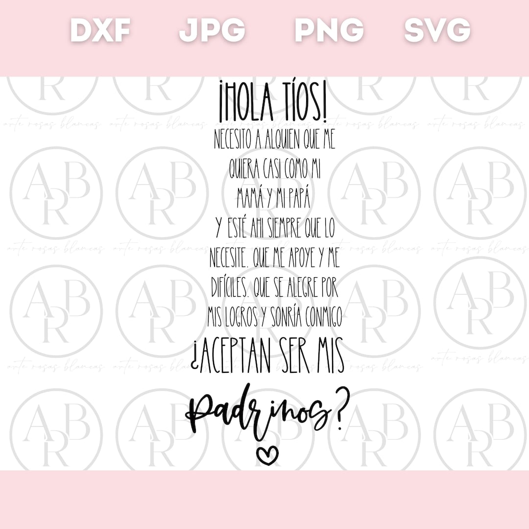 Propuesta De Padrinos Png Para Tios En Espanol | PNG | Español Png ...