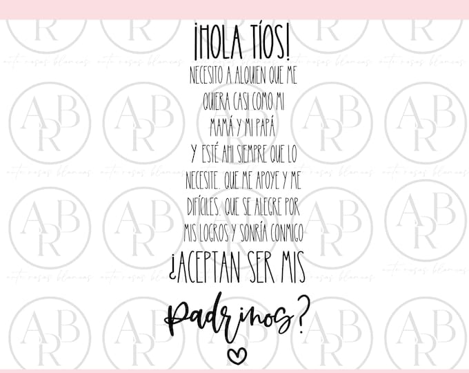 Propuesta de Padrinos Quieren Ser Mis Padrinos de Primera Comunión ...