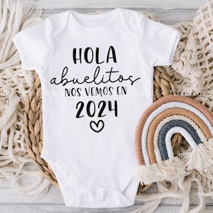 Baby Announcement Svg Spanish | Pregnancy Announcement in Spanish Svg ...