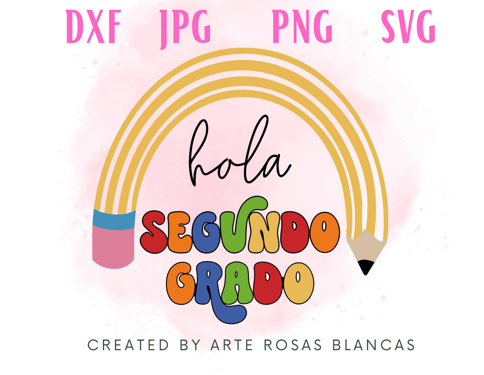 Hola Segundo Grado svg / Español svg Diseños para la escuela / Español ...