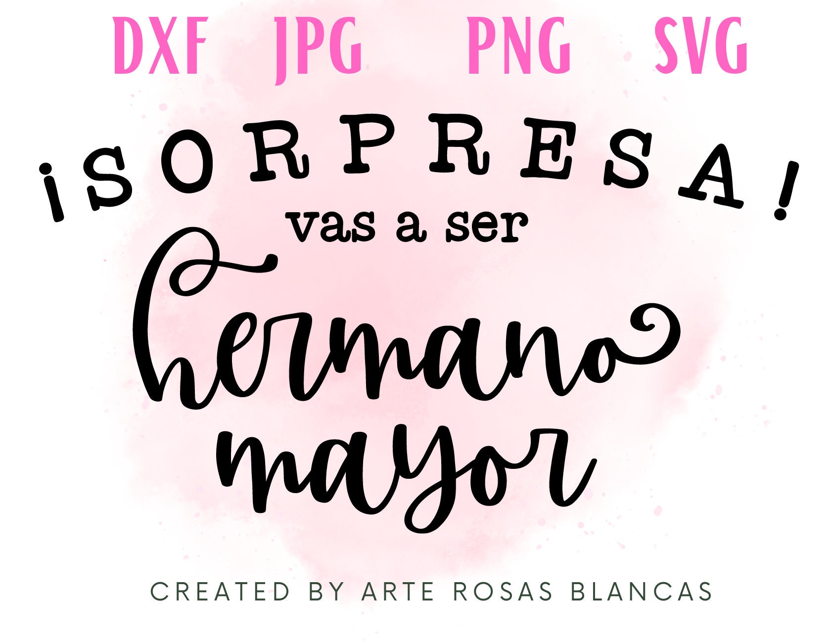 Sorpresa Vas A Ser Hermano Mayor svg / Spanish svg / Baby - Etsy España