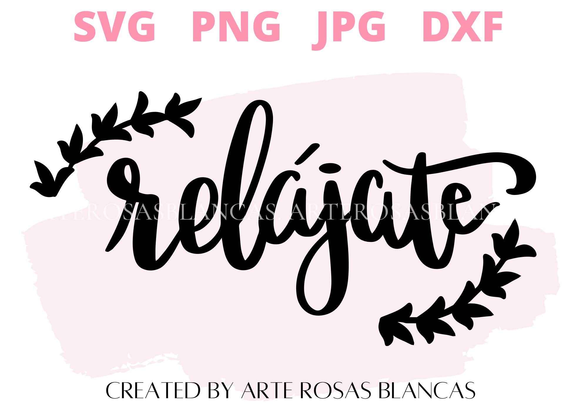 Relajate Svg Mensajes Positivos Svg Spanish Svg Frases - Etsy India