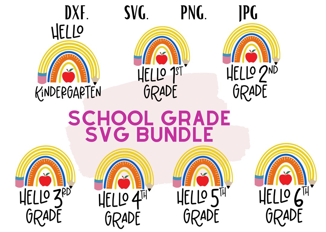 School Grade Svg Bundle | School Svg Bundle | Education Svg | Grade Svg ...
