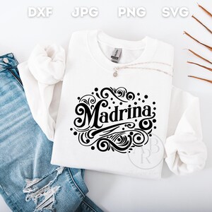 Madrina Lettering Svg Madrina Script Lettering Spanish Godmother Svg ...