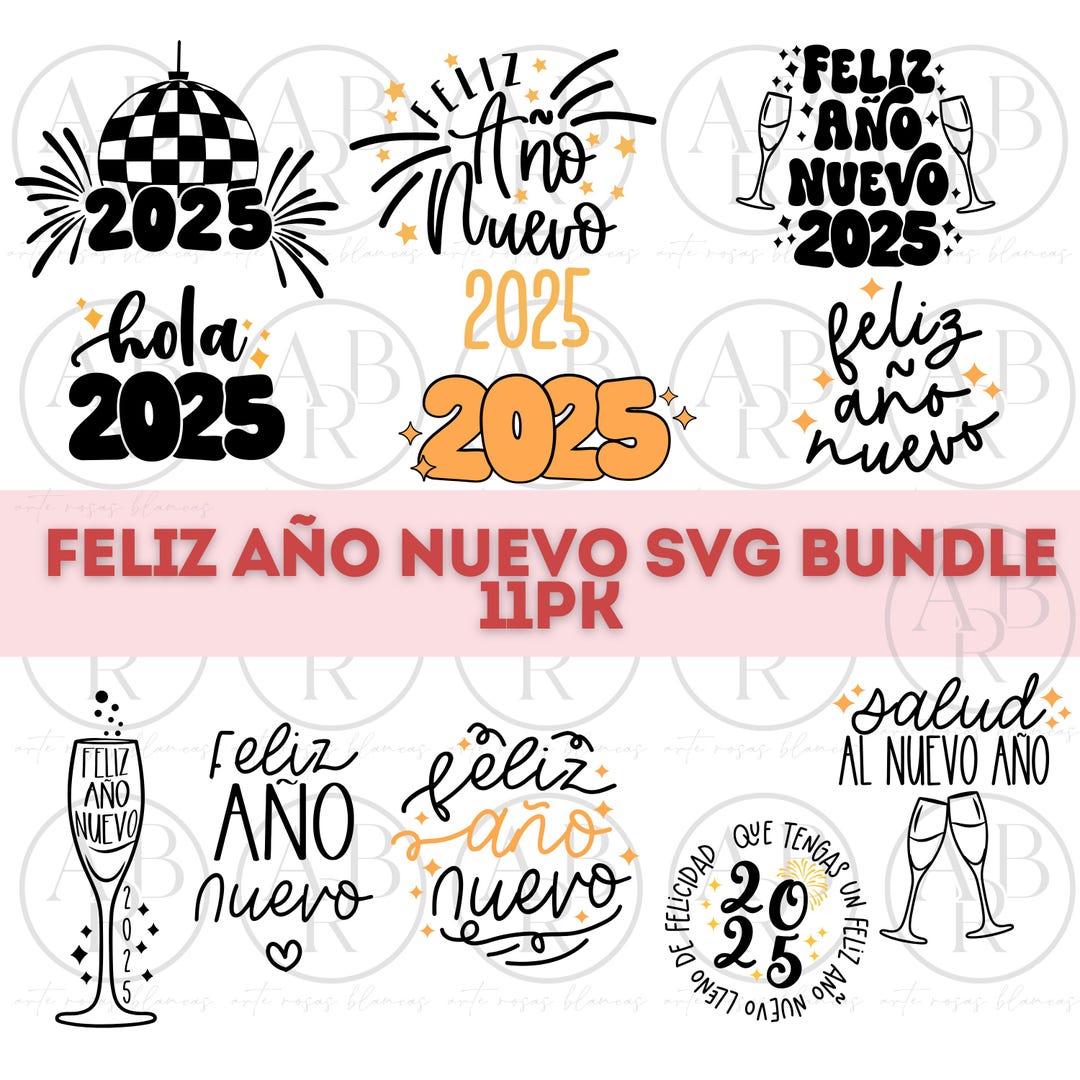 Spanish New Year Svg Bundle | Spanish Svg | Happy New Year Svg | PNG ...