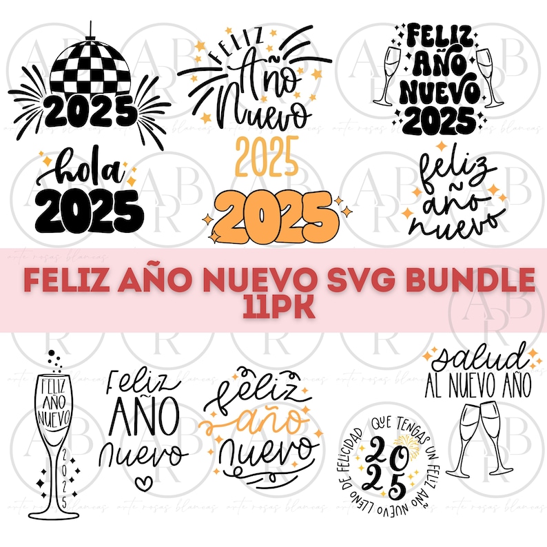 Spanish New Year Svg Bundle | Spanish Svg | Happy New Year Svg | PNG ...