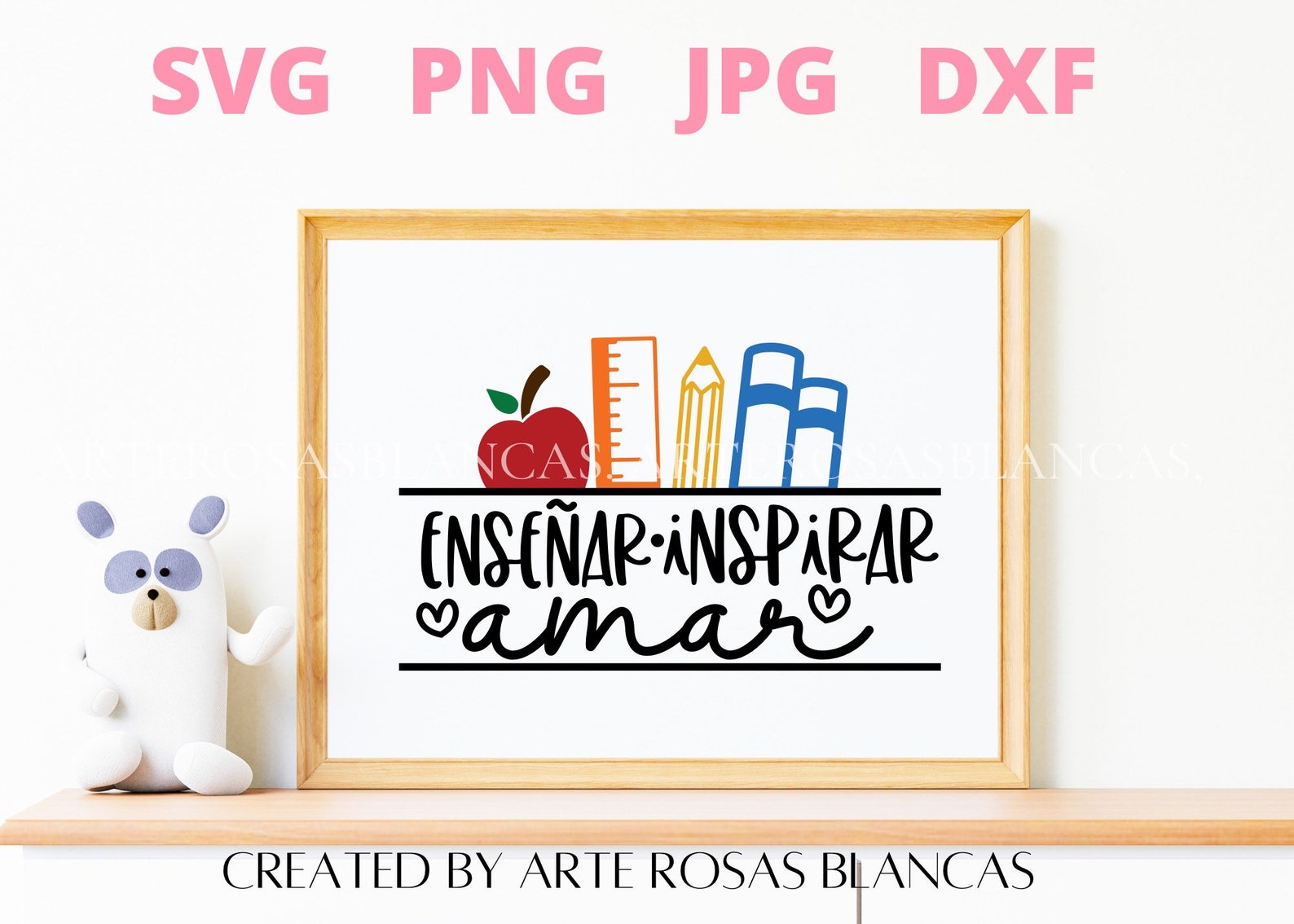 Enseñar, Inspirar, Amar svg / Español svg / Maestra svg / Enseñanza de ...