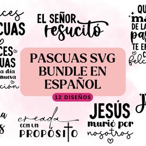 Felices Pascuas Svg Bundle En Espanol | Paquete De Svg En Espanol ...