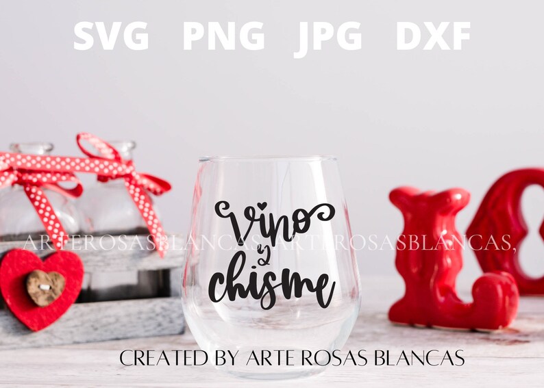 Vino Y Chisme Svg | Vino Svg | Spanish Svg | Wine Glass Svg | Wine PNG ...