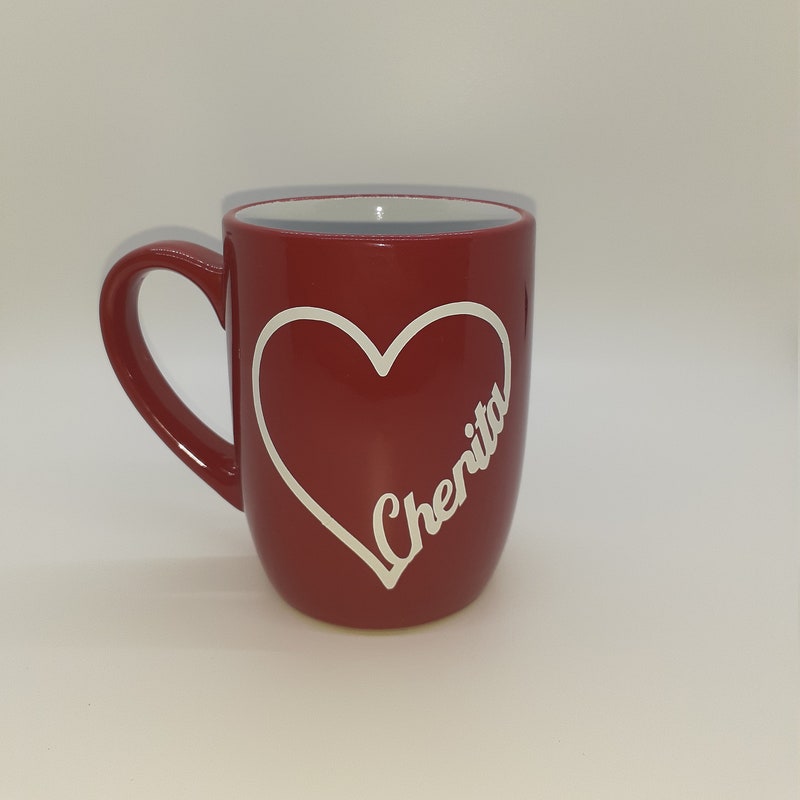 Red Heart Mug - Etsy