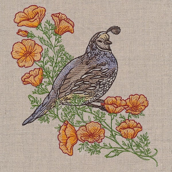 Quail Embroidery - Etsy