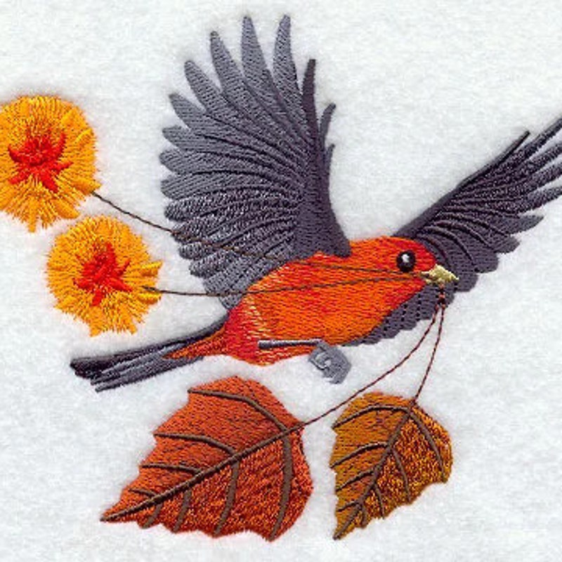 Embroidered Birds - Etsy