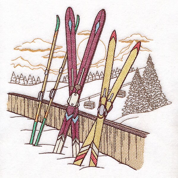 Ski Embroidery - Etsy