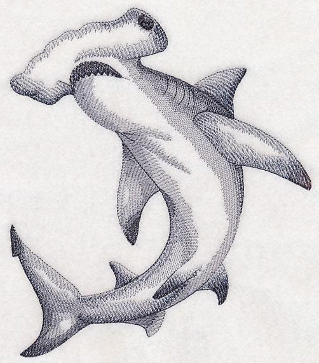 Hammerhead Shark Embroidered Towel, Flour Sack Towel, Shark Kitchen ...