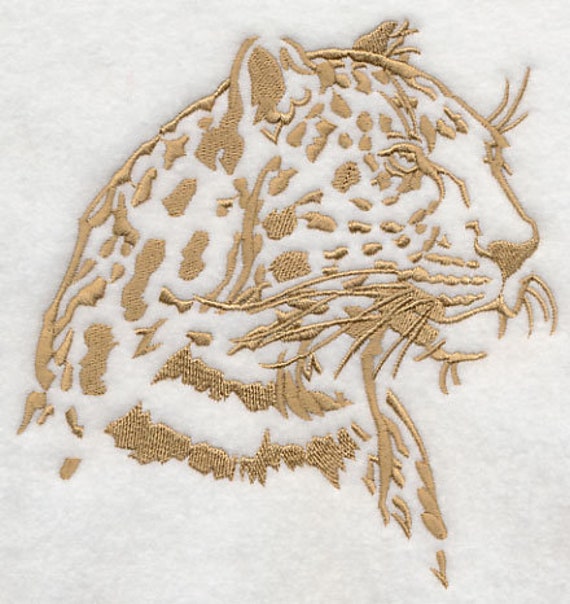Leopard Silhouette Embroidered Towel Flour Sack Towel Kitchen - Etsy