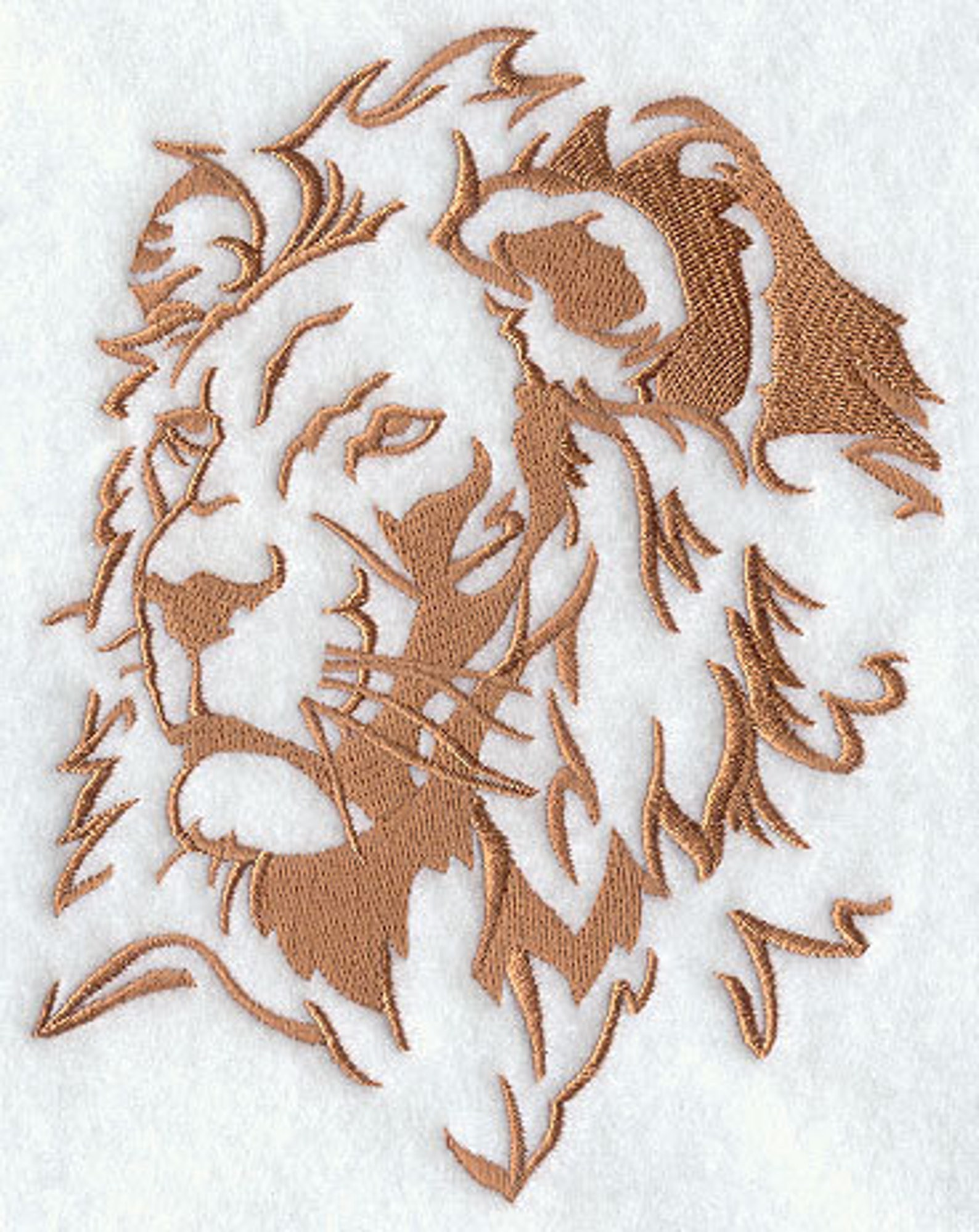 Lion Silhouette Embroidered Towel Flour Sack Towel Kitchen - Etsy