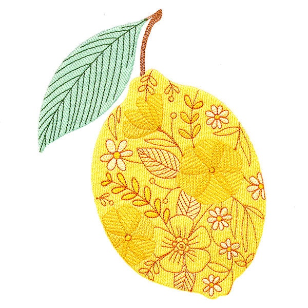 Embroidered Lemon - Etsy