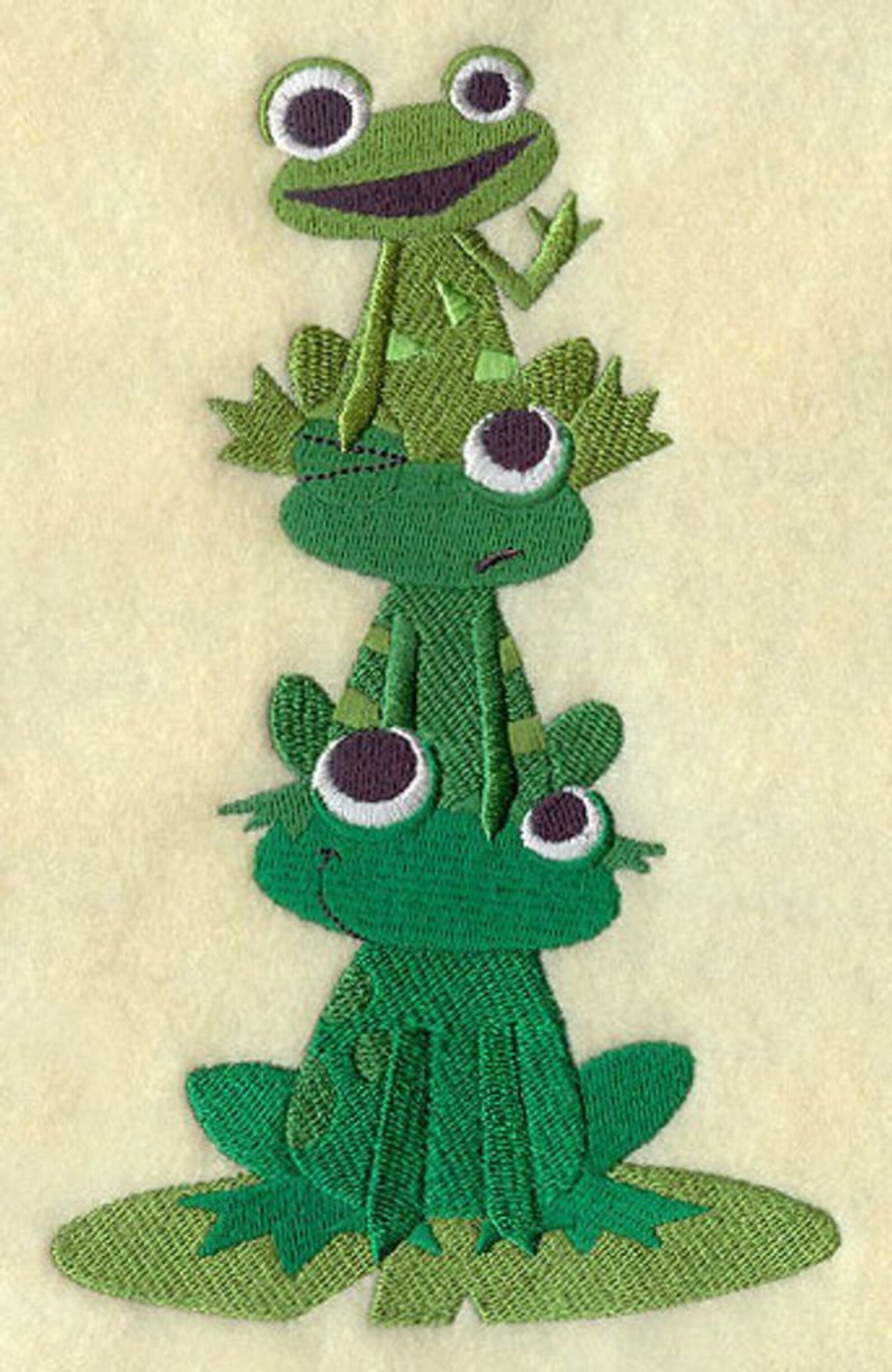 Froggies Stack Embroidered Towel Flour Sack Towel Kitchen | Etsy