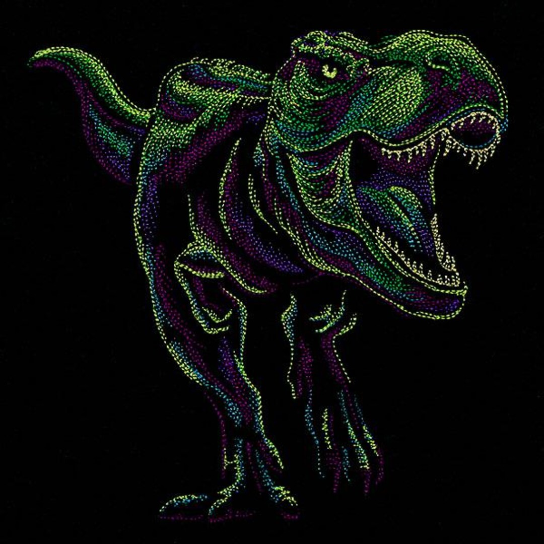 Tyrannosaurus Rex Dinosaur Embroidered Towel, Flour Sack Towel, Kitchen ...