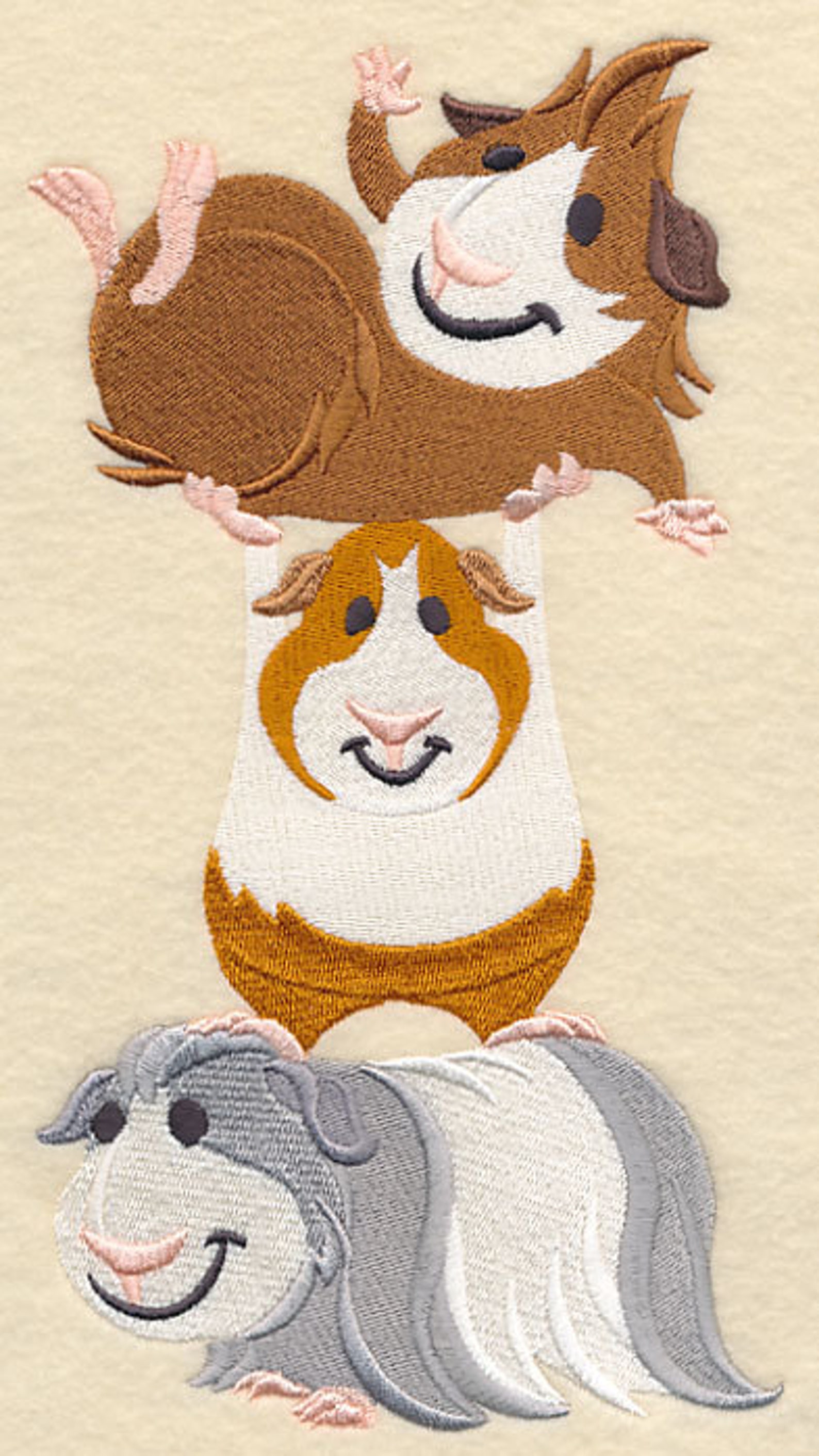 Guinea Pig Stack Embroidered Towel Flour Sack Towel Kitchen - Etsy