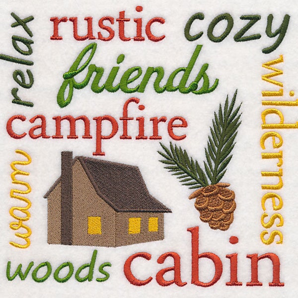Cabin Embroidery - Etsy