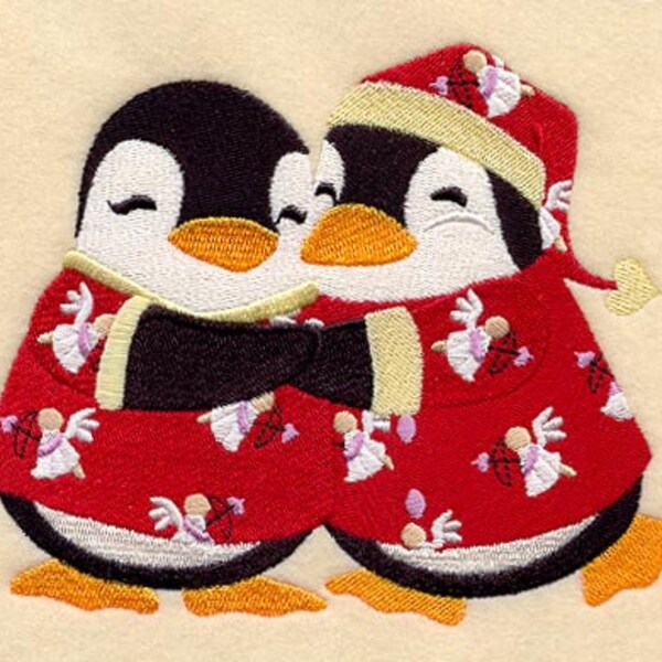 Penguin Embroidery - Etsy