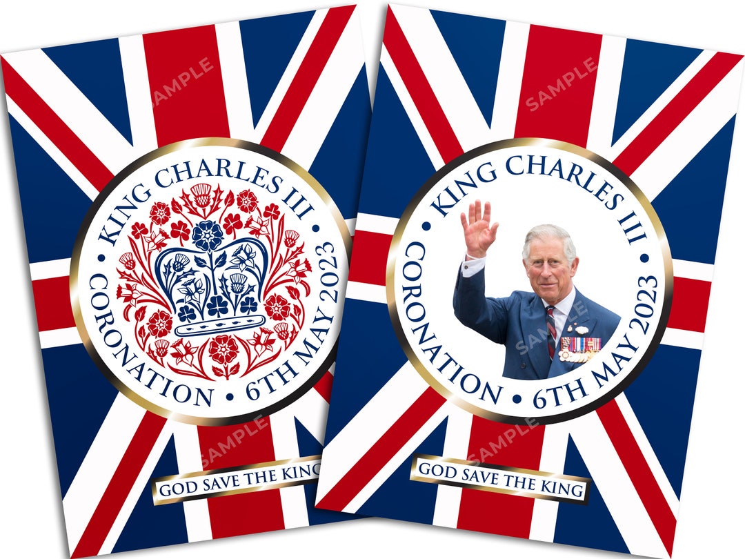 2x A3 King Charles III Coronation Posters, Coronation Decorations ...