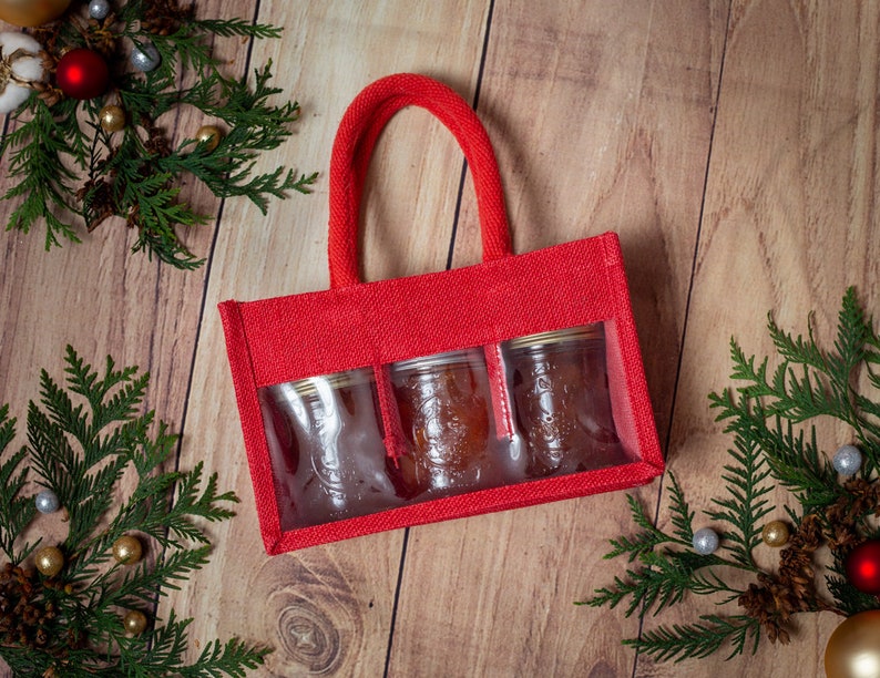 Jam Jar Gift Bag | Candle Gift Bags | Christmas Jam Bags | Christmas ...