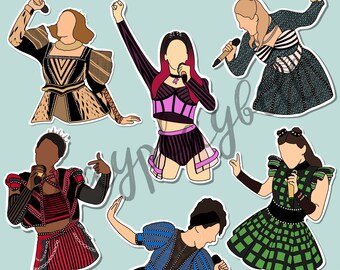 Six the Musical Stickers | Etsy