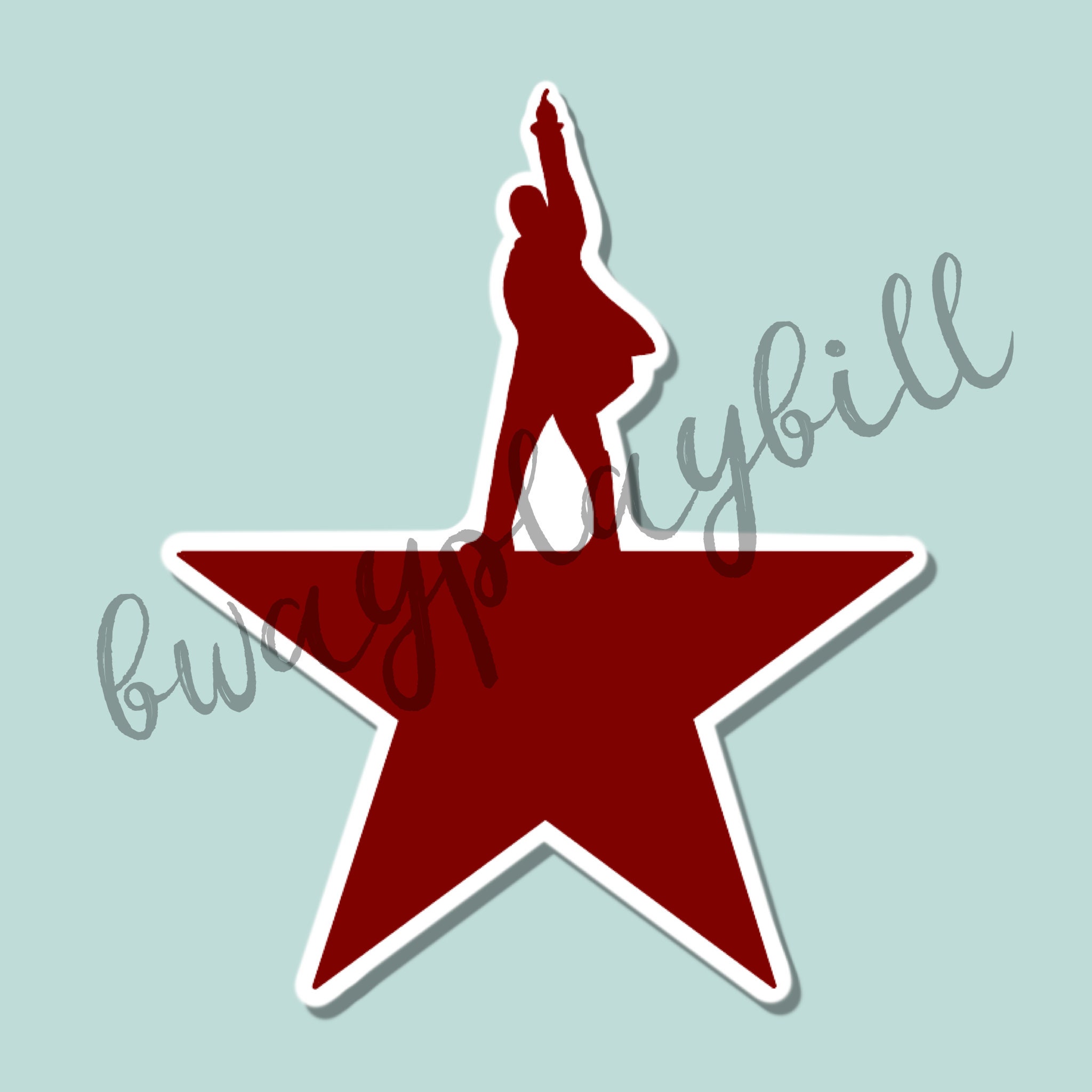 Hamilton Star Logo Broadway Musical Theatre Sticker - Etsy