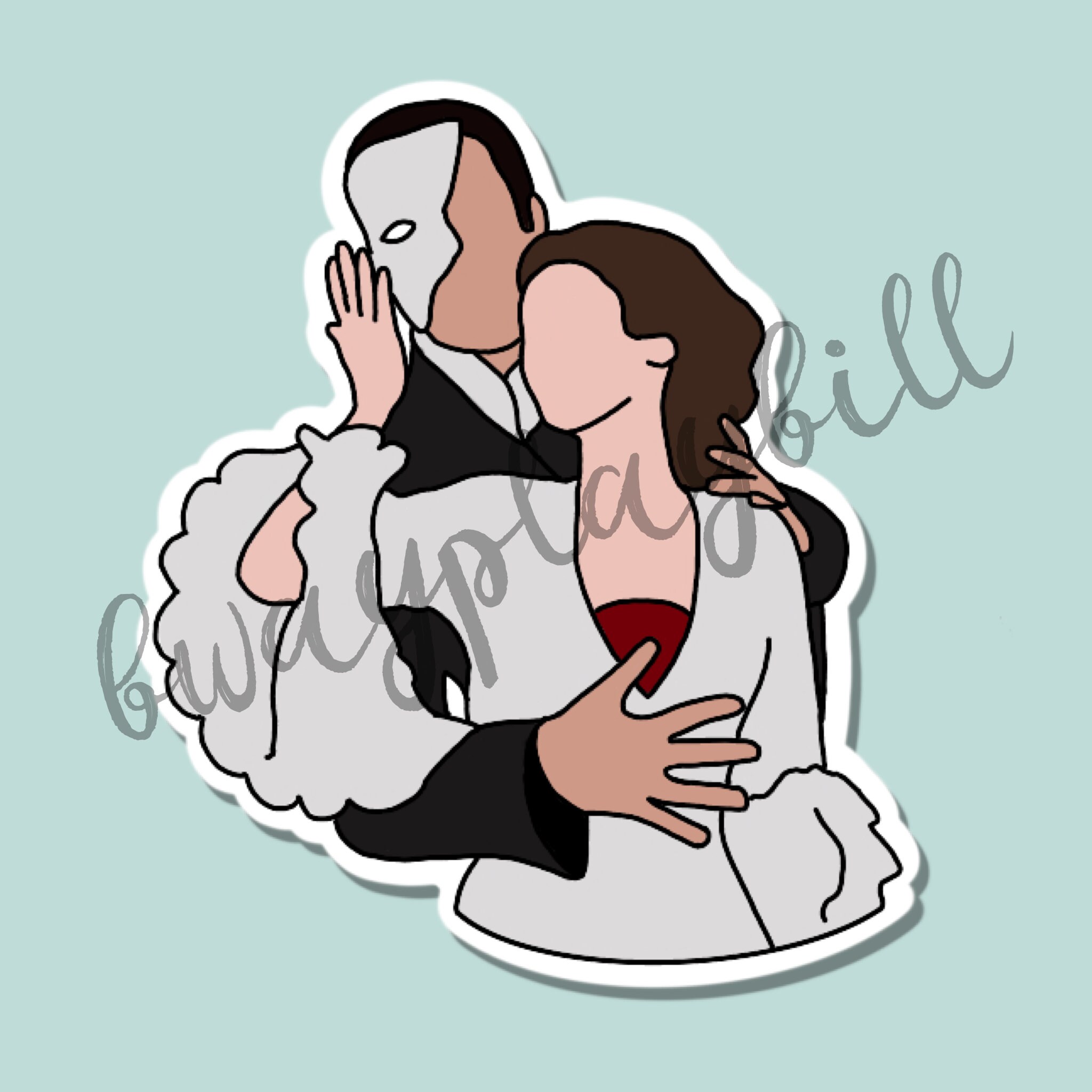 Set of 2 Phantom of the Opera Stickers