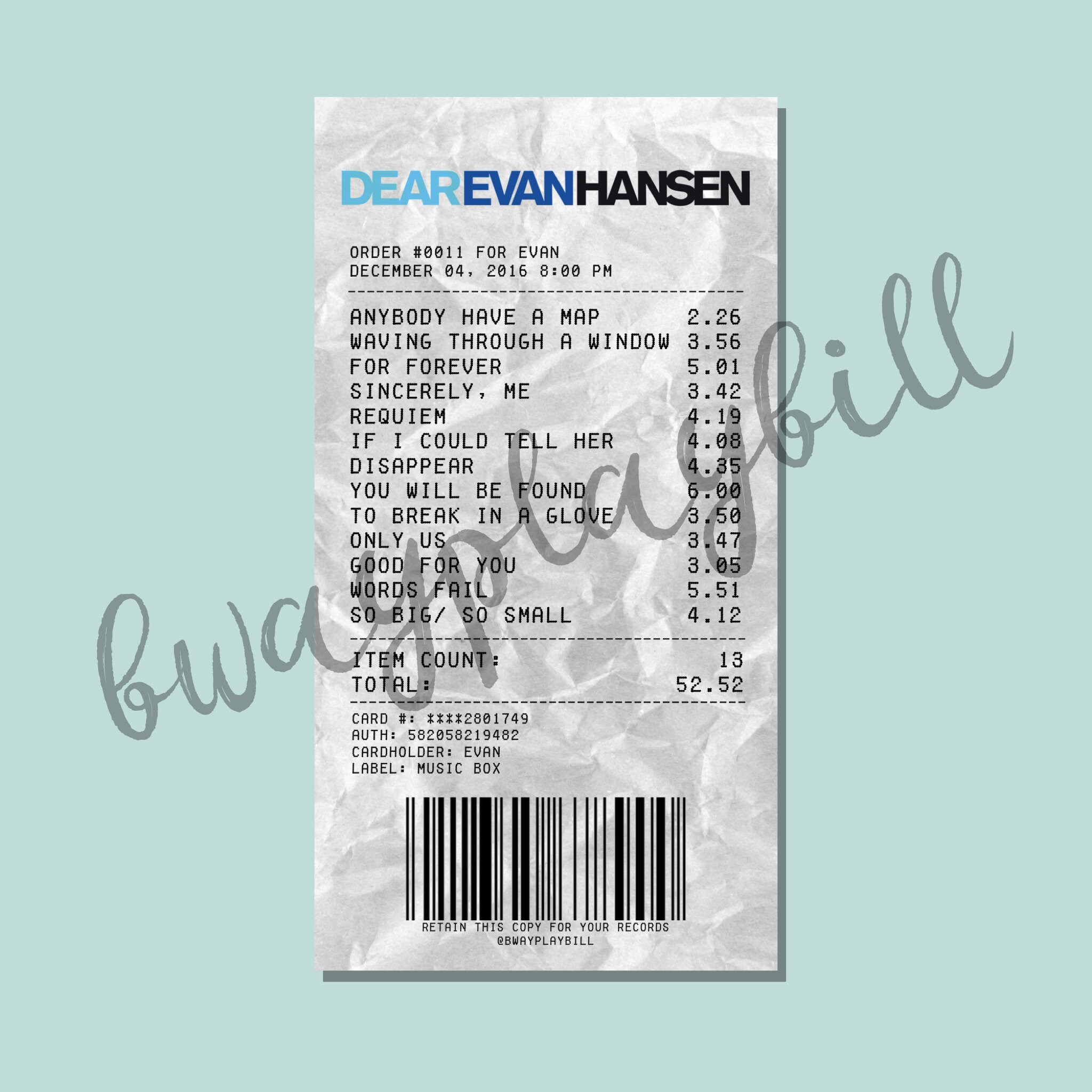 Set of 4 Dear Evan Hansen Broadway Musical Theatre Stickers | Etsy