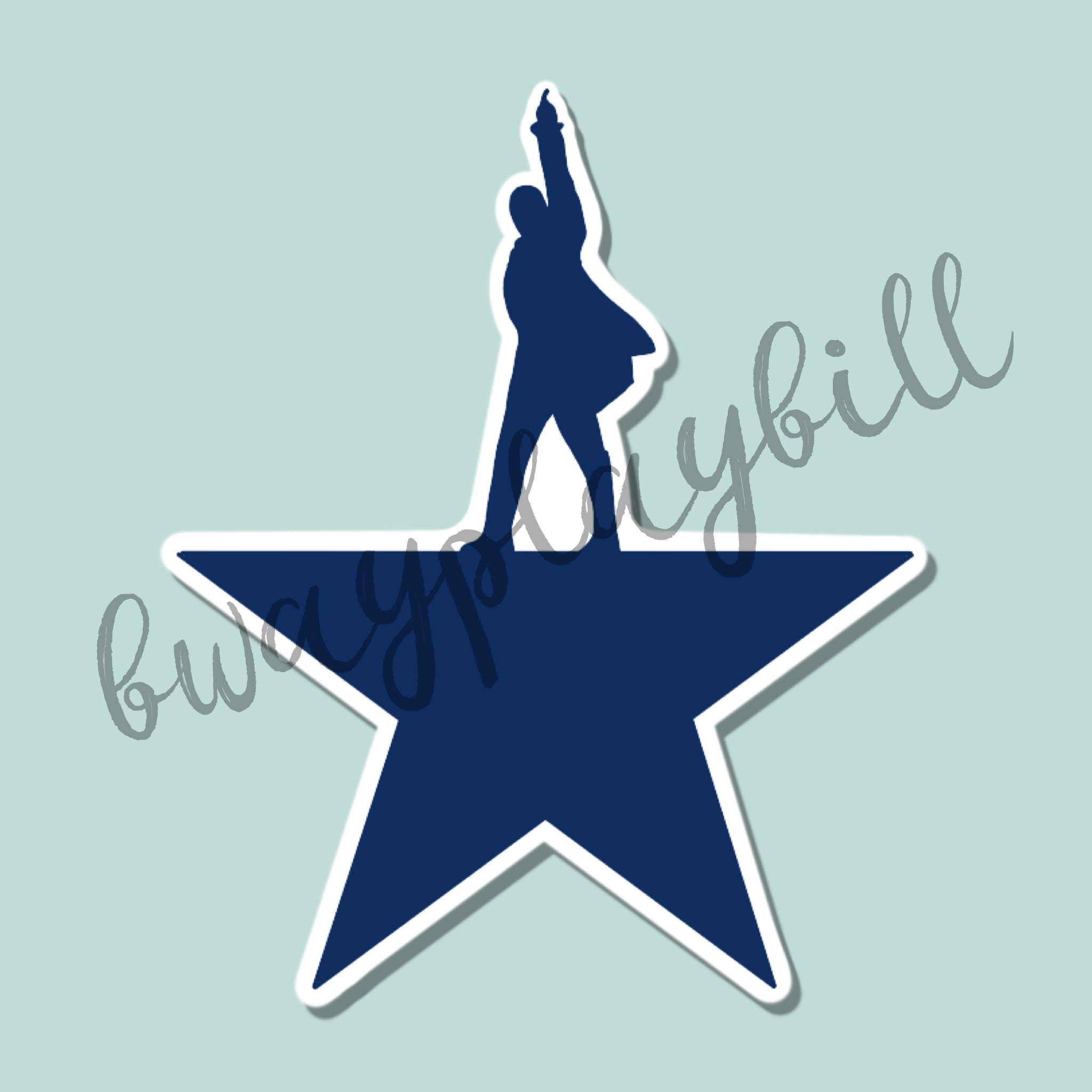 Hamilton Star Logo Broadway Musical Theatre Sticker - Etsy