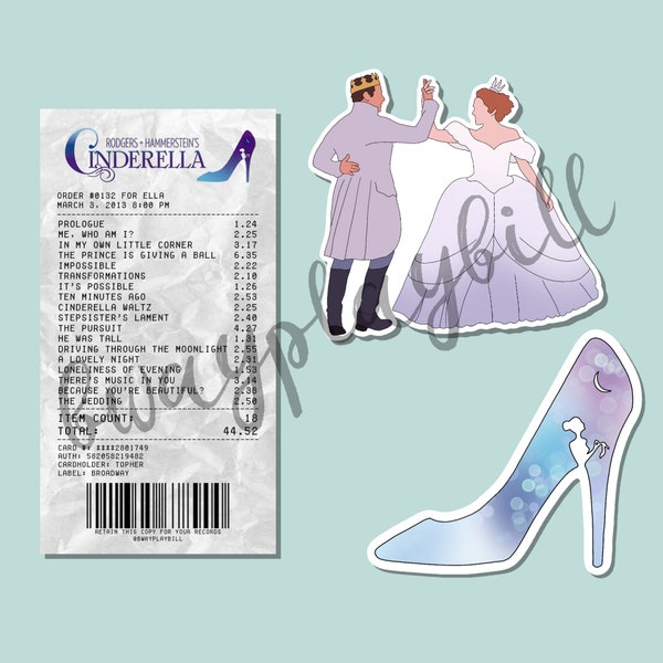 Cinderella Stickers - Etsy