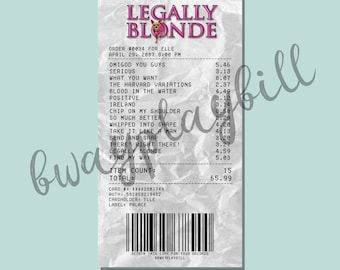 Blonde Receipt - Etsy