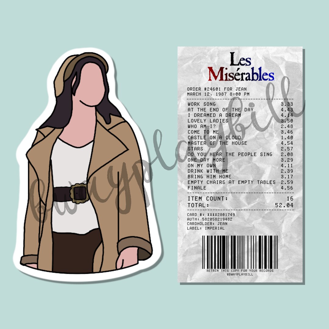 Set of 2 Les Misérables Broadway Musical Theatre Stickers - Etsy