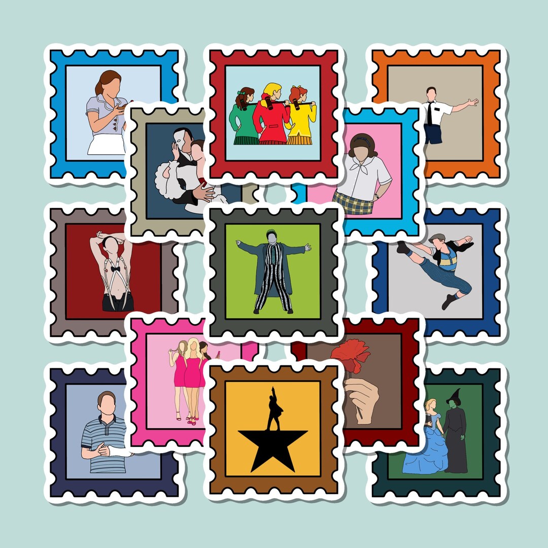Broadway Stamp Stickers Musical Theatre - Etsy