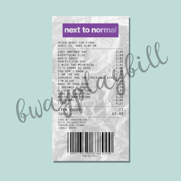 Next to Normal Broadway - Etsy