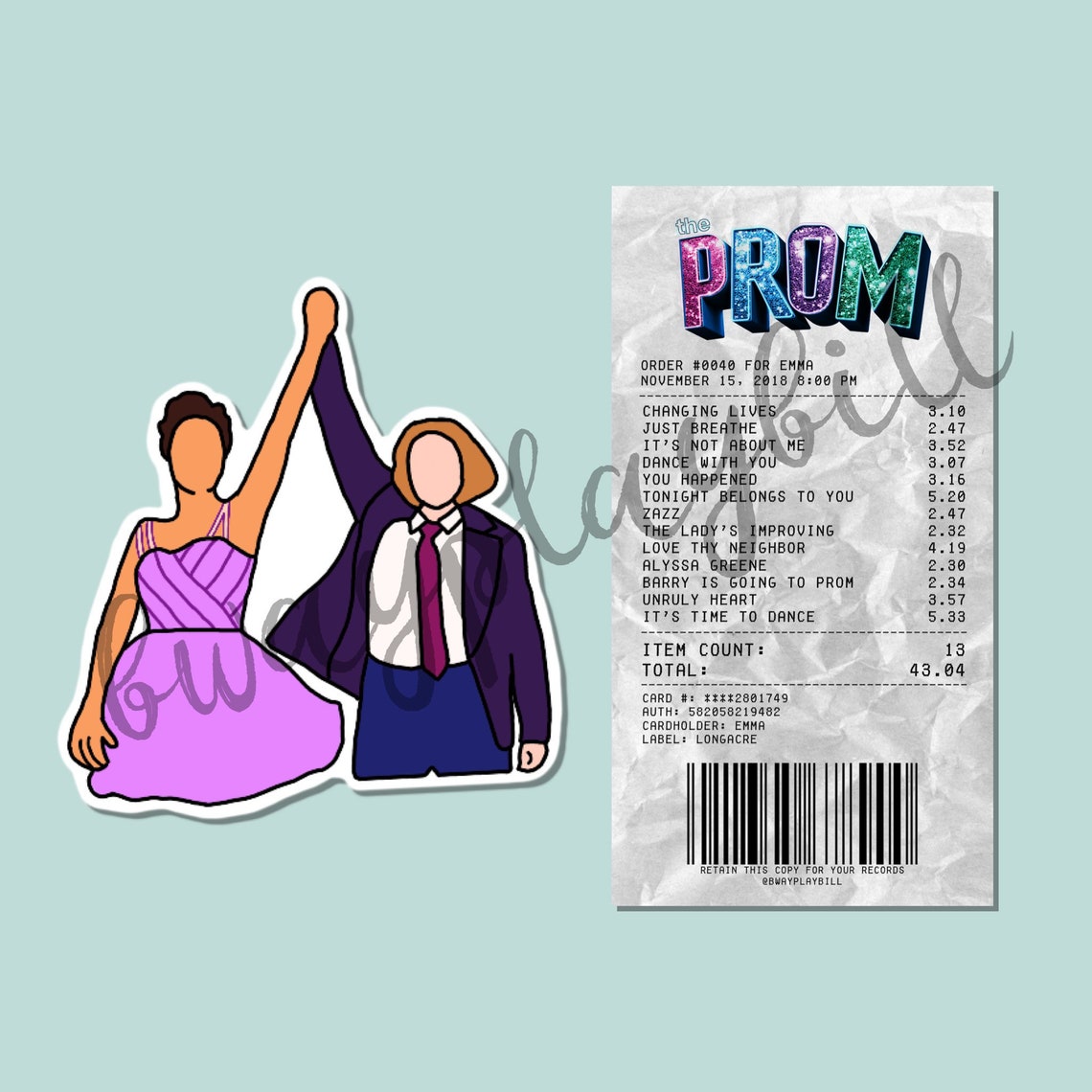 Set of 2 the Prom Broadway Musical Theatre Stickers - Etsy