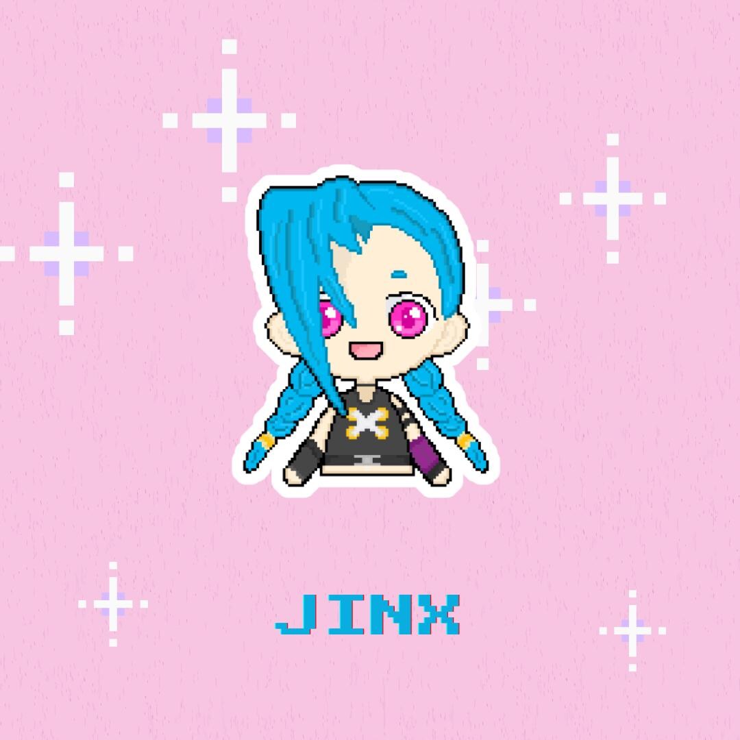 Handmade Arcane Jinx Sticker, Glossy Finish, Decal Gift, Fan Art ...